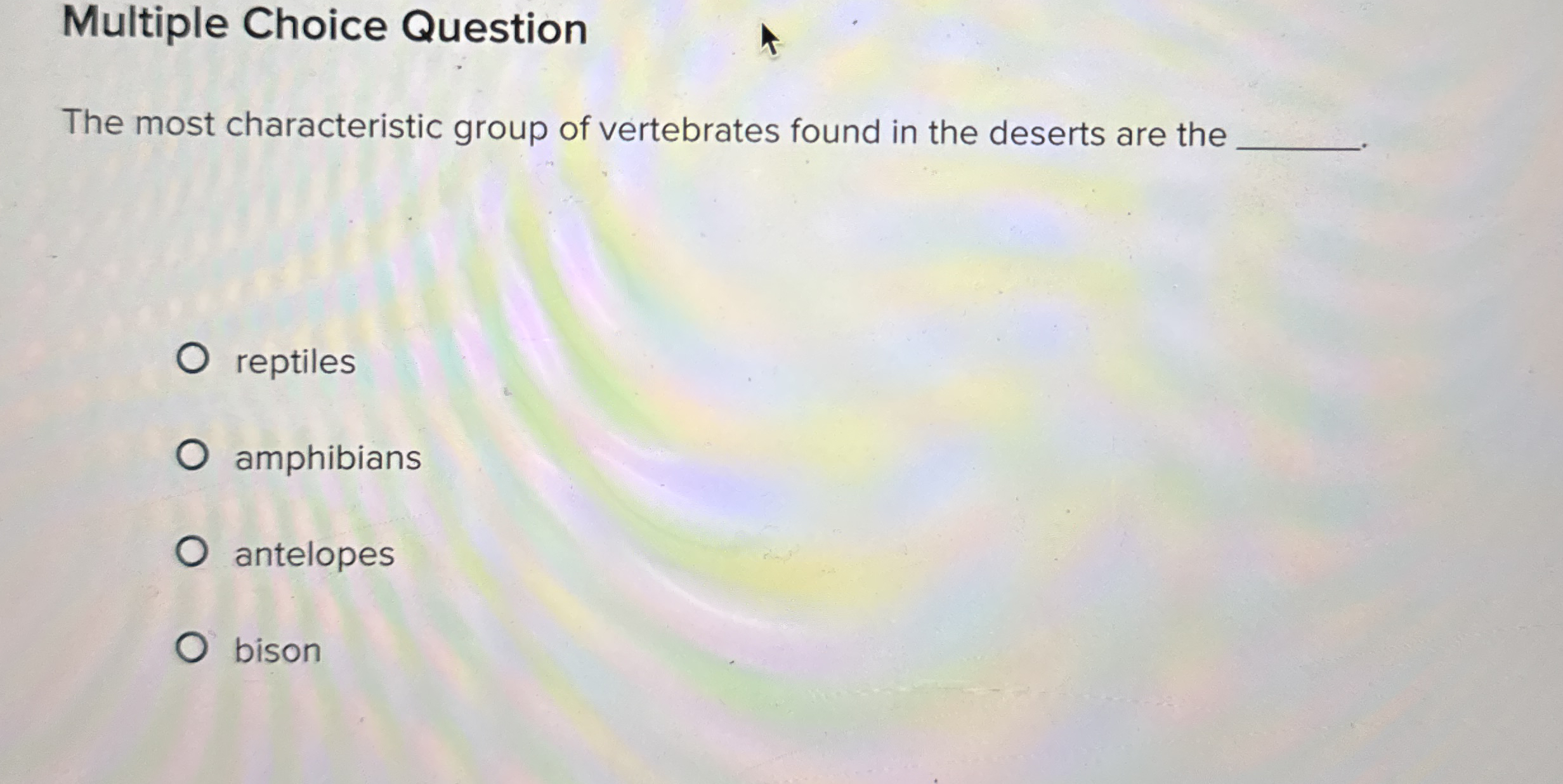 Solved Multiple Choice QuestionThe most characteristic group | Chegg.com