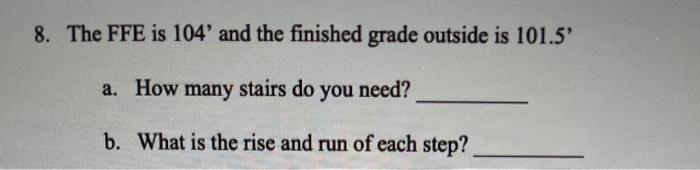 Solved Landscape Construction• Slope = Rise over run• FFE | Chegg.com
