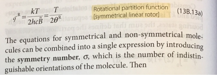 Solved KT T zhoß20RX Rotational partition function | Chegg.com