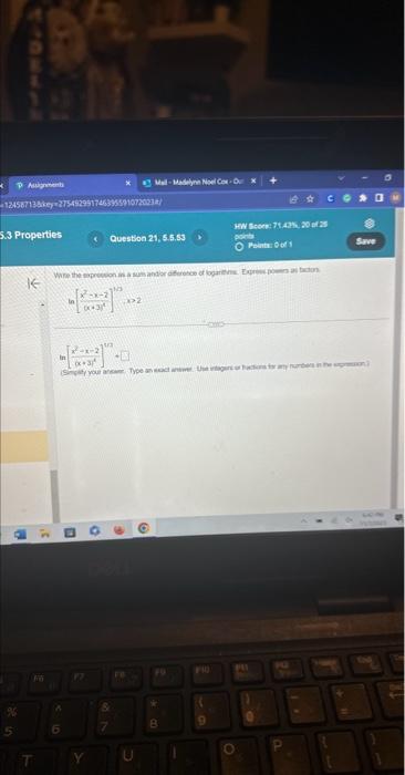 Solved ln[ax+3x2x2−x−2]lnx2 ln[α+3x4x2−x−2]tan | Chegg.com