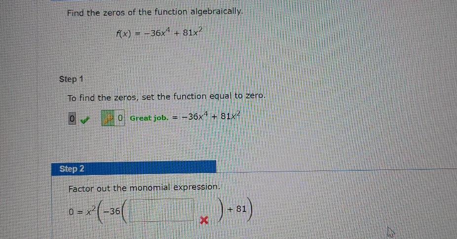 Solved Find the zeros of the function | Chegg.com