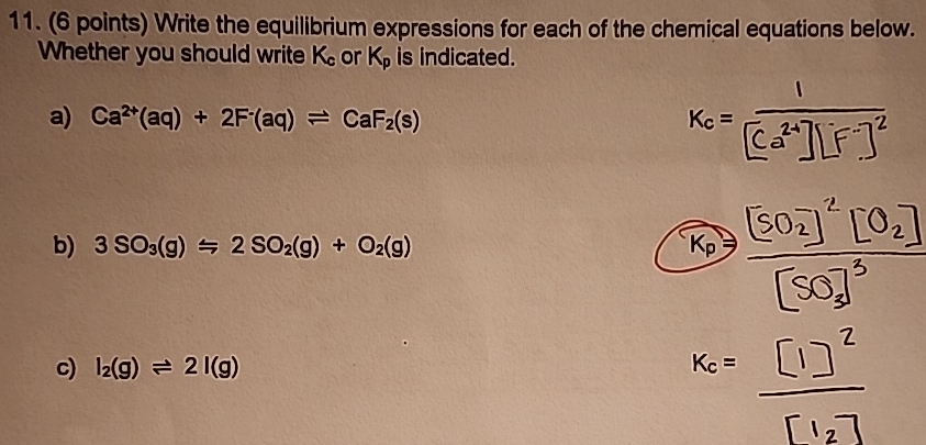 Solved (6 points) Write the equilibrium expressions for | Chegg.com Solved (6 points) Write the equilibrium expressions for | Chegg.com