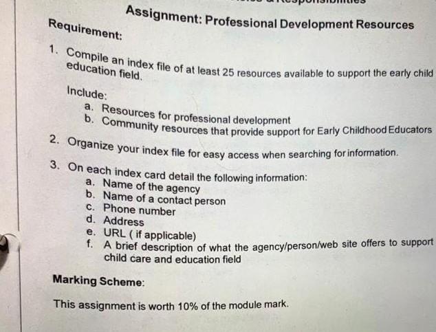 Solved Requirement: Assignment: Professional Development | Chegg.com