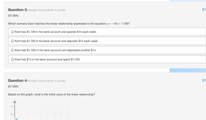 Solved Question 3(Multiple Choice Worth 4 points) (07.06A) | Chegg.com