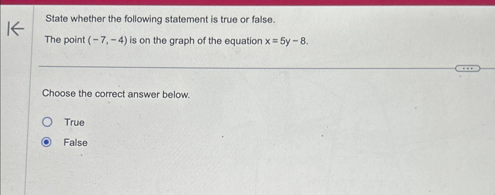 Solved State whether the following statement is true or | Chegg.com