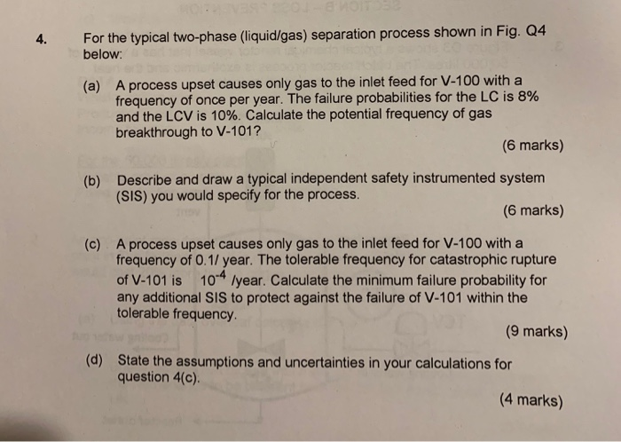 For the typical two-phase (liquid/gas) separation | Chegg.com