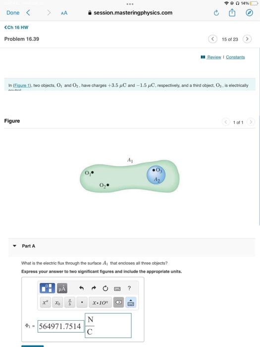 Solved In (Figure 1), two objects, O1 and O2, have charges | Chegg.com