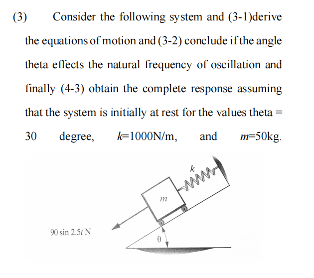 (3) ﻿Consider the following system and (3-1)derivethe | Chegg.com