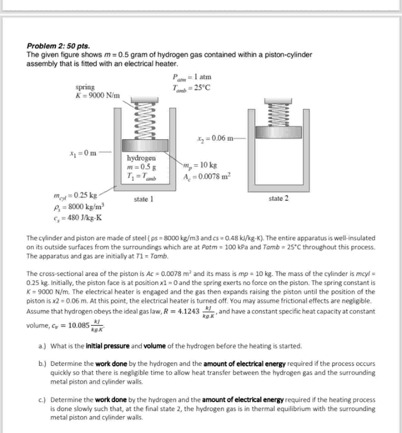 Solved Problem 2: 50 pts.The given figure shows m=0.5 ﻿gram | Chegg.com