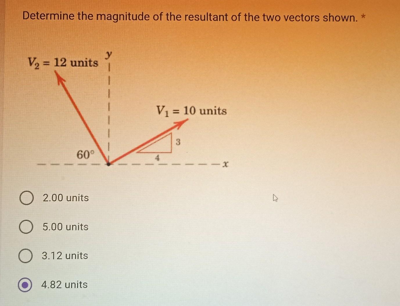 Solved Determine the magnitude of the resultant of the two | Chegg.com