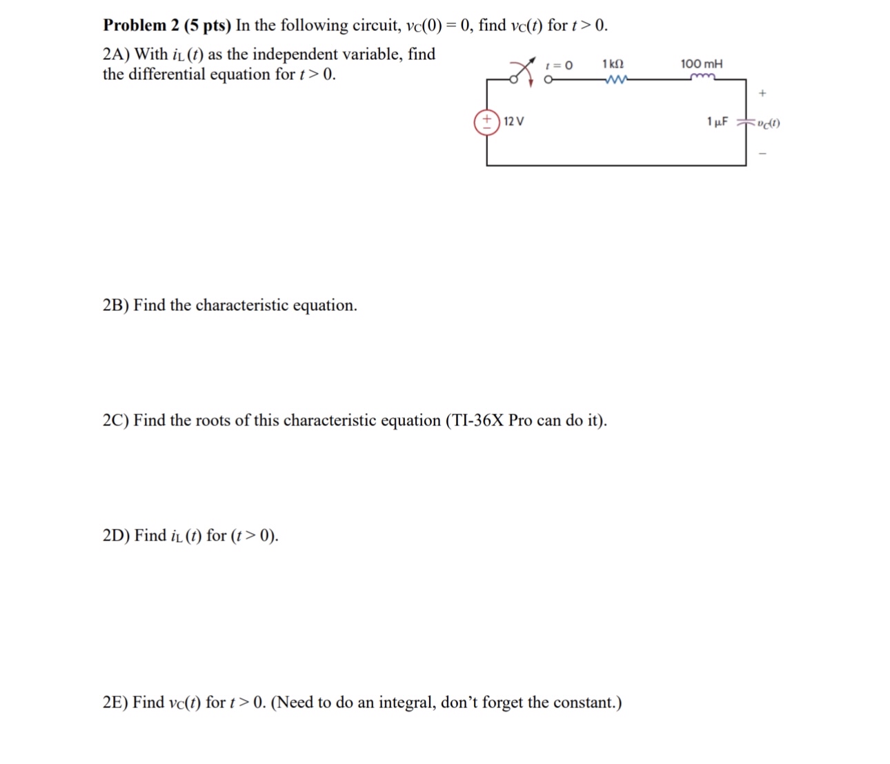 Solved Problem 2 (5 pts) In the following circuit, | Chegg.com Solved Problem 2 (5 pts) In the following circuit, | Chegg.com