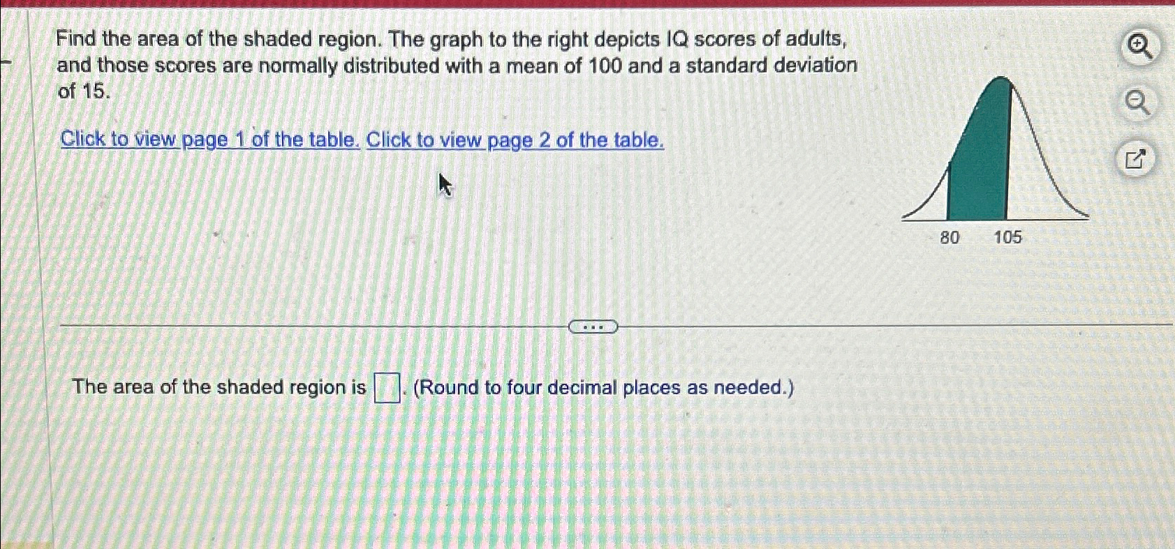 Solved Find the area of the shaded region. The graph to the | Chegg.com