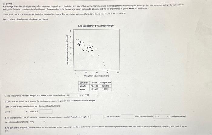 Solved 41 points) Round all caloulated mawers to 4 ascimal | Chegg.com
