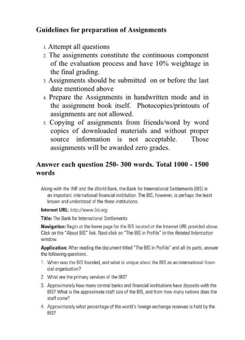 Solved Guidelines for preparation of Assignments 1. Attempt | Chegg.com