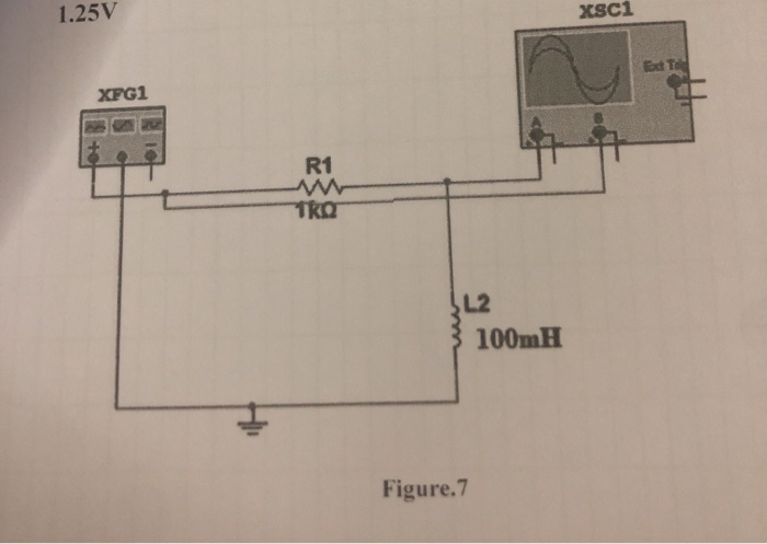 Solved Pre Lab Use Multisim To Simulate Rl Circuit At Fig