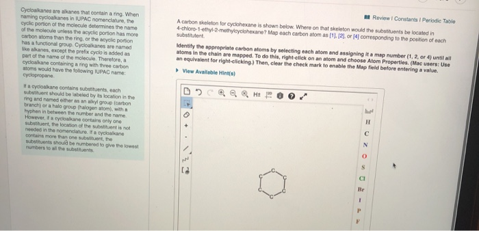 Solved Review Constants Periodic Table A carbon skeleton for | Chegg.com