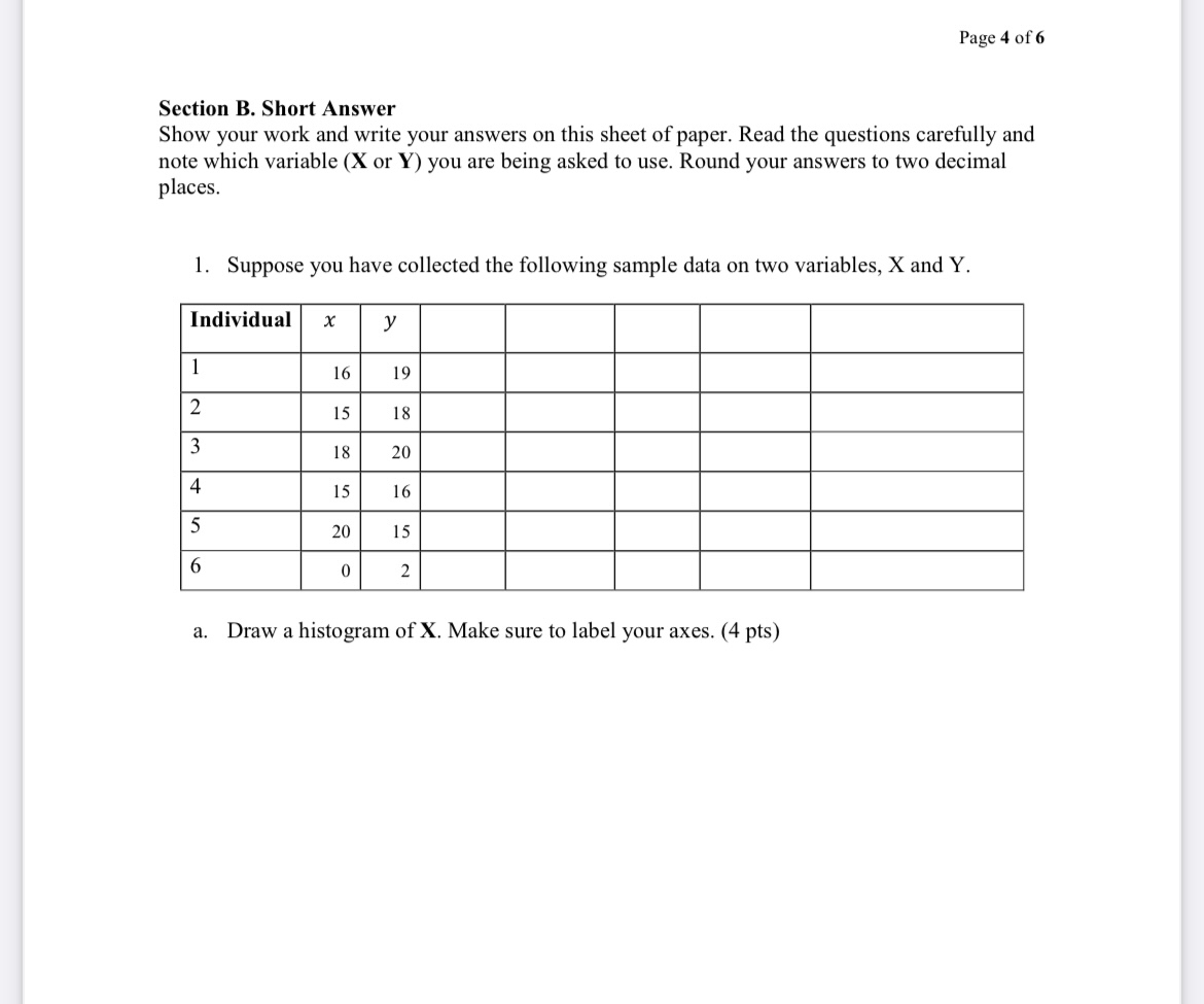 Solved Page 4 of 6\\nSection B. Short Answer\\nShow your | Chegg.com
