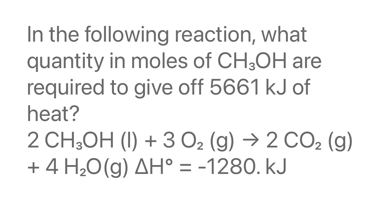 Solved In the following reaction, what quantity in moles of | Chegg.com