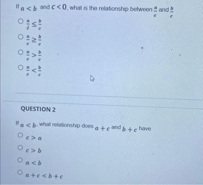 Solved ifa a Oc>b O a | Chegg.com