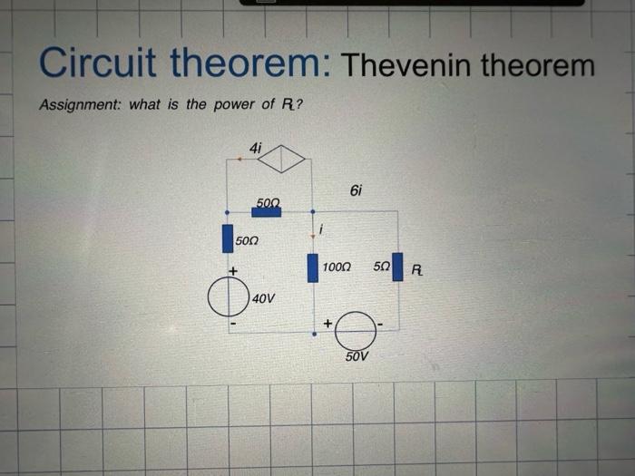 Solved Circuit theorem: Thevenin theorem Assigmment what is | Chegg.com