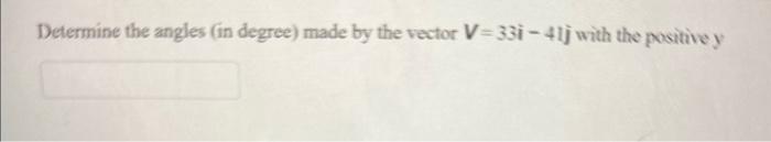 Solved Determine the angles (in degree) made by the vector | Chegg.com
