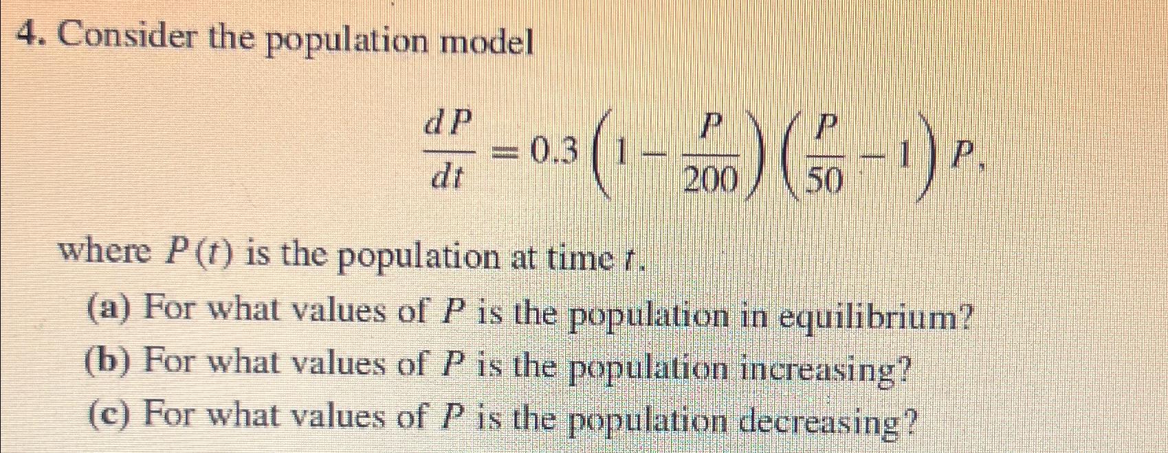 Solved Consider the population | Chegg.com