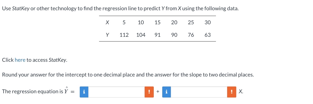Solved Use StatKey or other technology to find the | Chegg.com