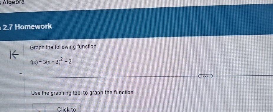 Algebra2.7 ﻿HomeworkGraph the following | Chegg.com