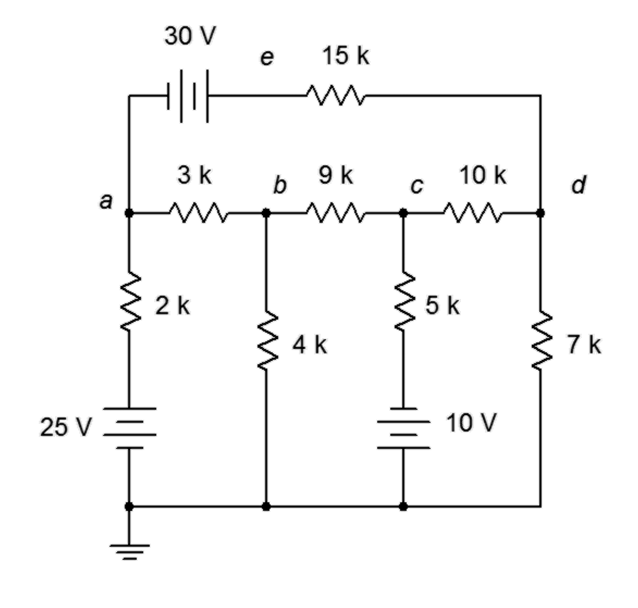 Solved For The Circuit Below A find The Voltages At Nodes