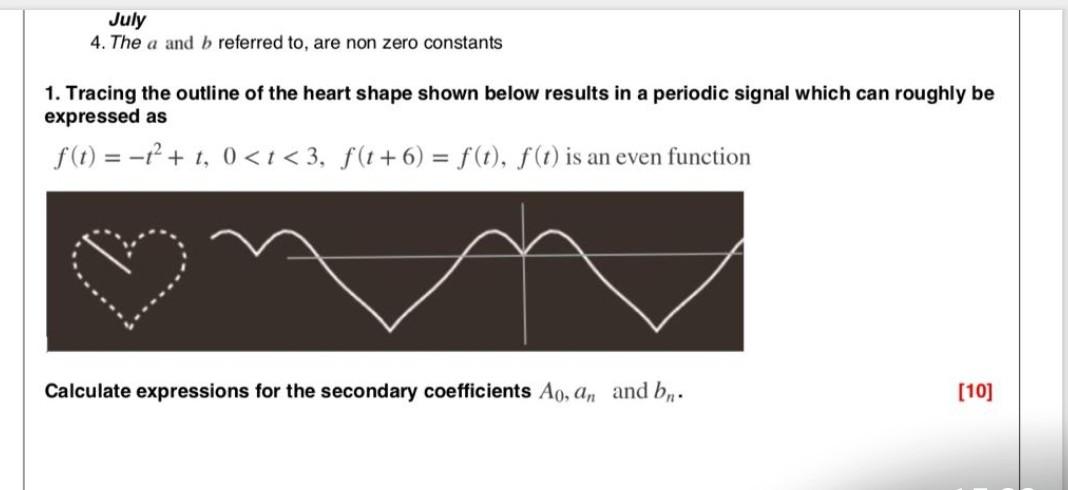 Solved July 4. The a and b referred to, are non zero | Chegg.com