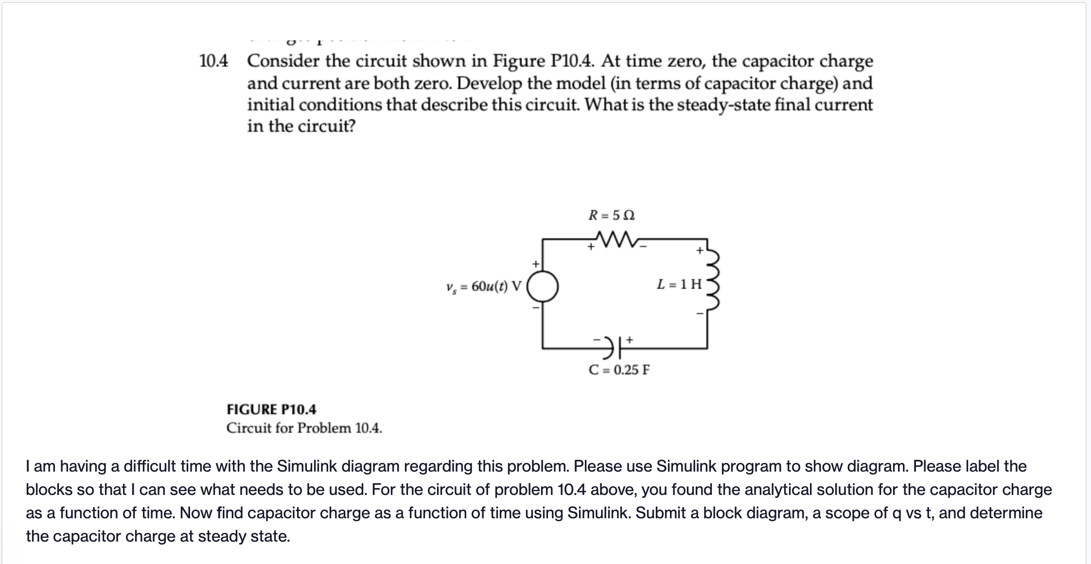 10.4 ﻿Consider the circuit shown in Figure P10.4. ﻿At | Chegg.com