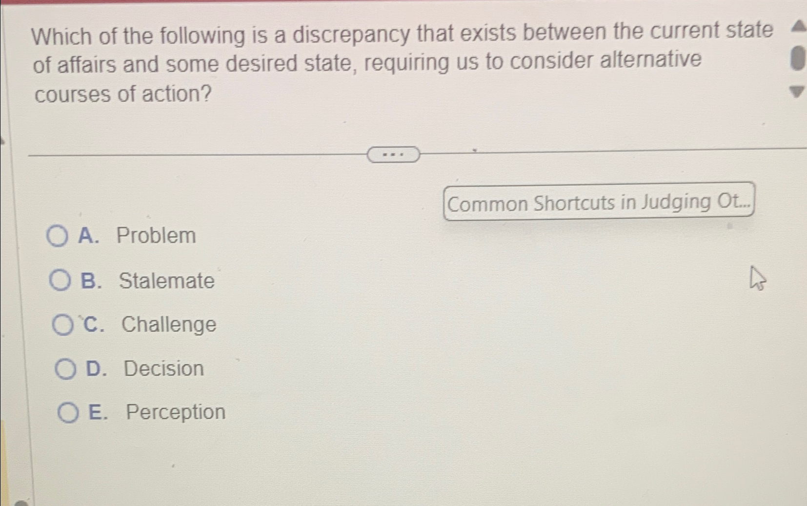 Solved Which Of The Following Is A Discrepancy That Exists