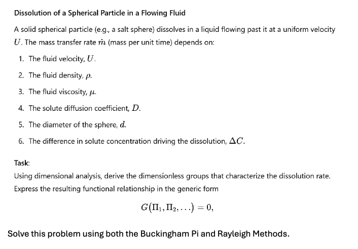 Solved Dissolution of ﻿a Spherical Particle in ﻿a Flowing | Chegg.com