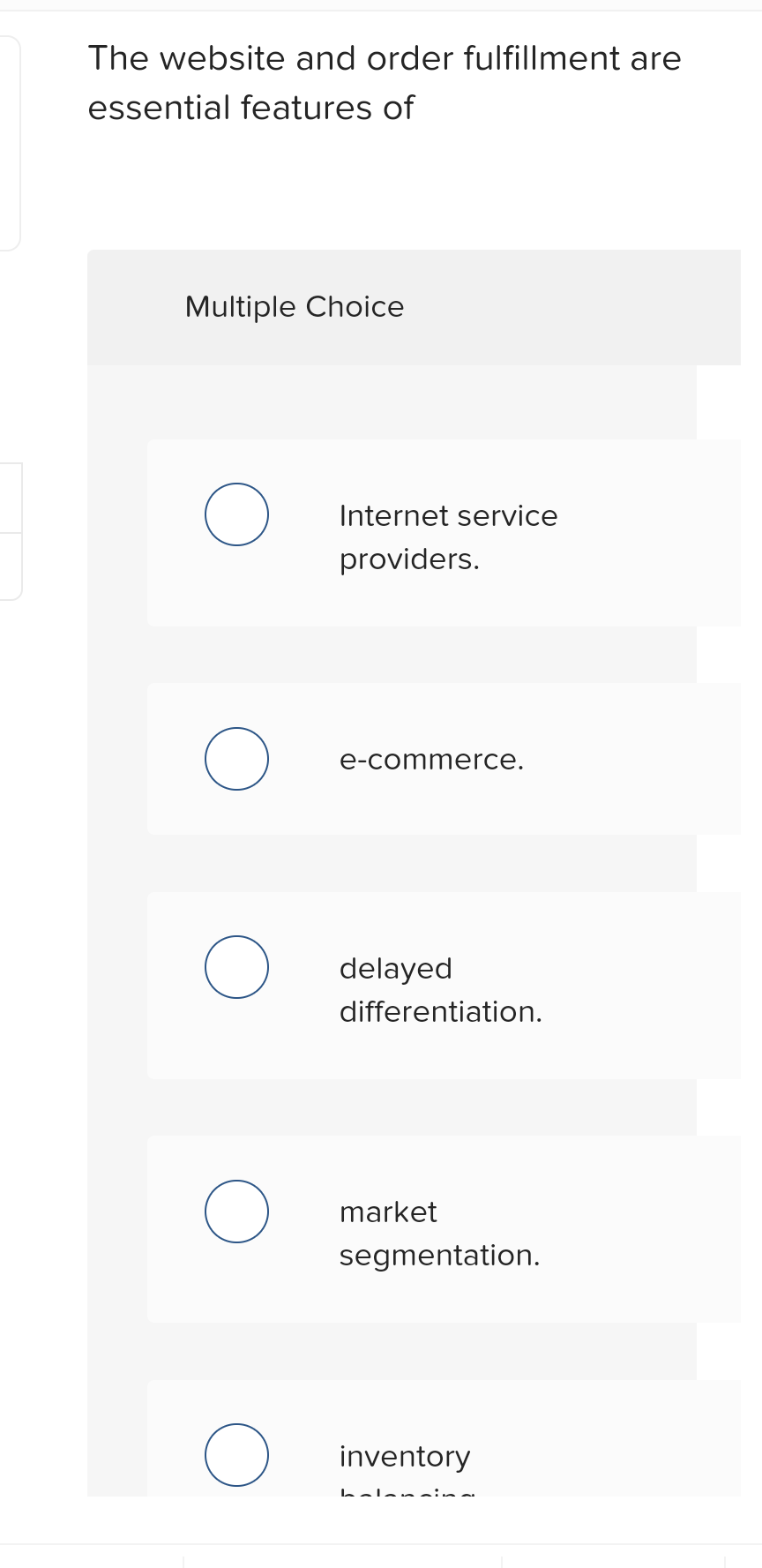 Solved The website and order fulfillment are essential | Chegg.com