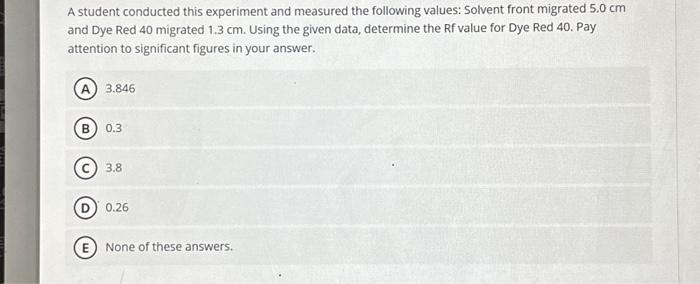 Solved A student conducted this experiment and measured the | Chegg.com
