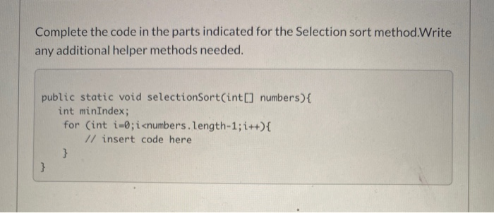 Solved Complete the code in the parts indicated for the | Chegg.com