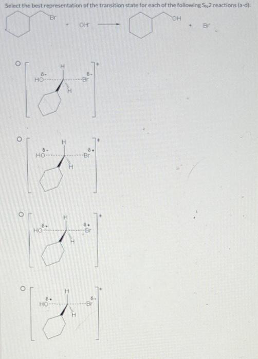 Solved Select The Best Representation Of The Transition