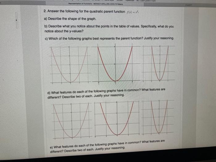 Solved 1. Answer the following for the linear parent | Chegg.com