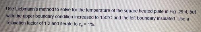 Solved Use Liebmann's method to solve for the temperature of | Chegg.com