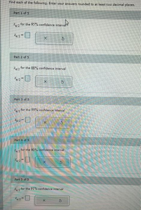 Solved Find each of the following. Enter your answers | Chegg.com