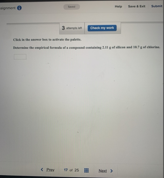 Solved Saved Help Esignment Save & Exit Submit 3 attempts | Chegg.com