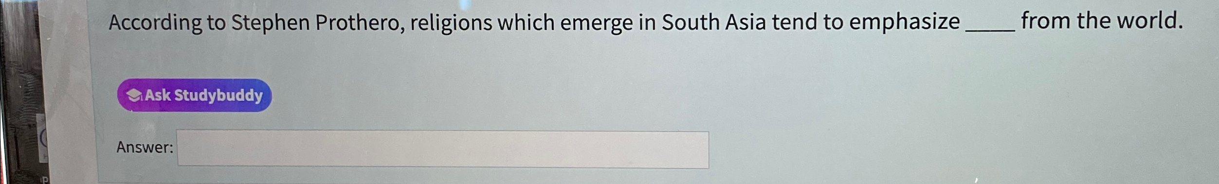 Solved According to Stephen Prothero, religions which emerge | Chegg.com