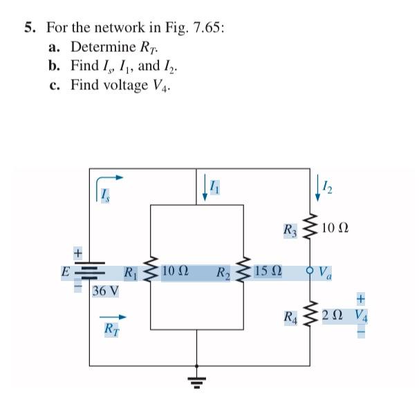 Solved 5. For the network in Fig. 7.65: a. Determine RT. b. | Chegg.com