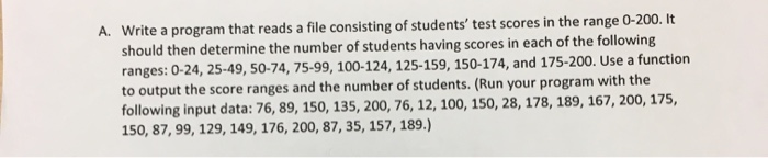 Solved A Write A Program That Reads A File Consisting Of 1347