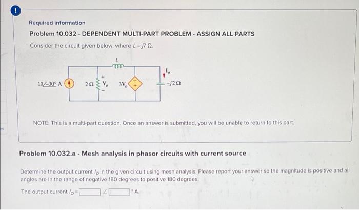 Solved Required information Problem 10.032 - DEPENDENT | Chegg.com