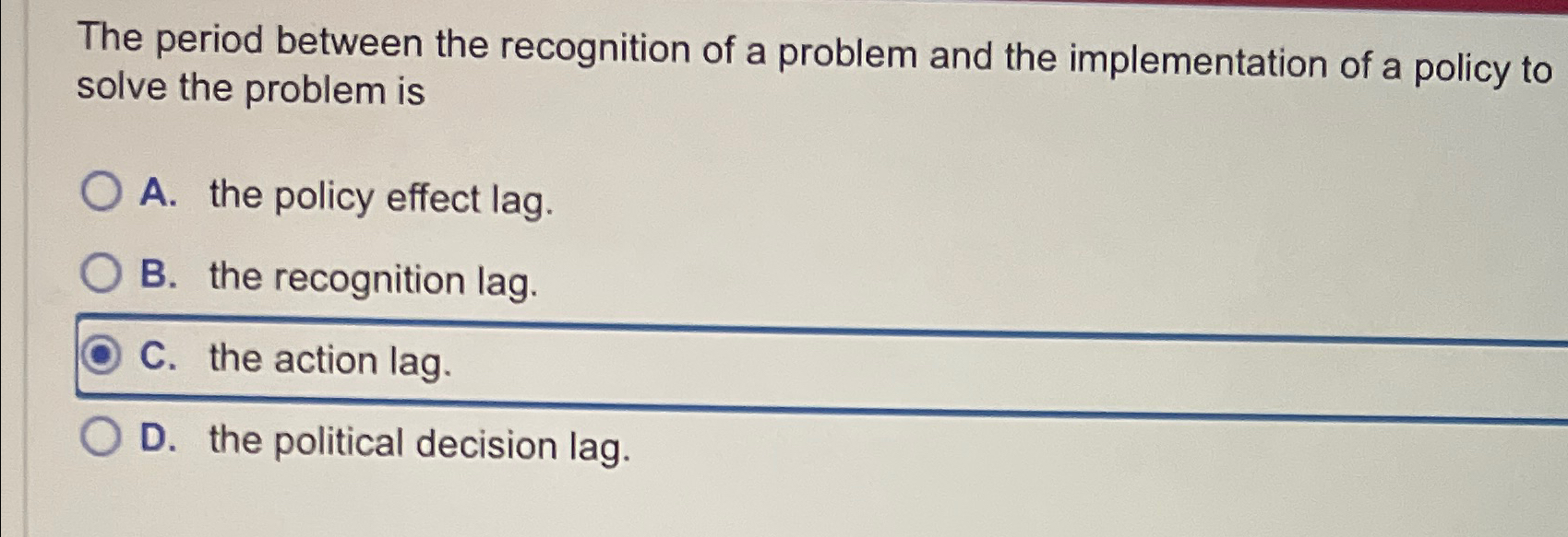 Solved The period between the recognition of a problem and | Chegg.com