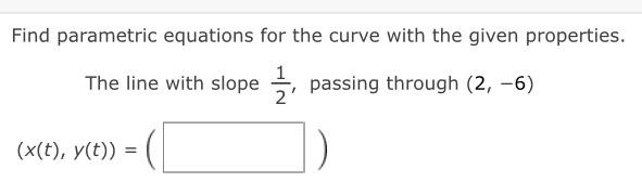 Solved Find parametric equations for the curve with the | Chegg.com