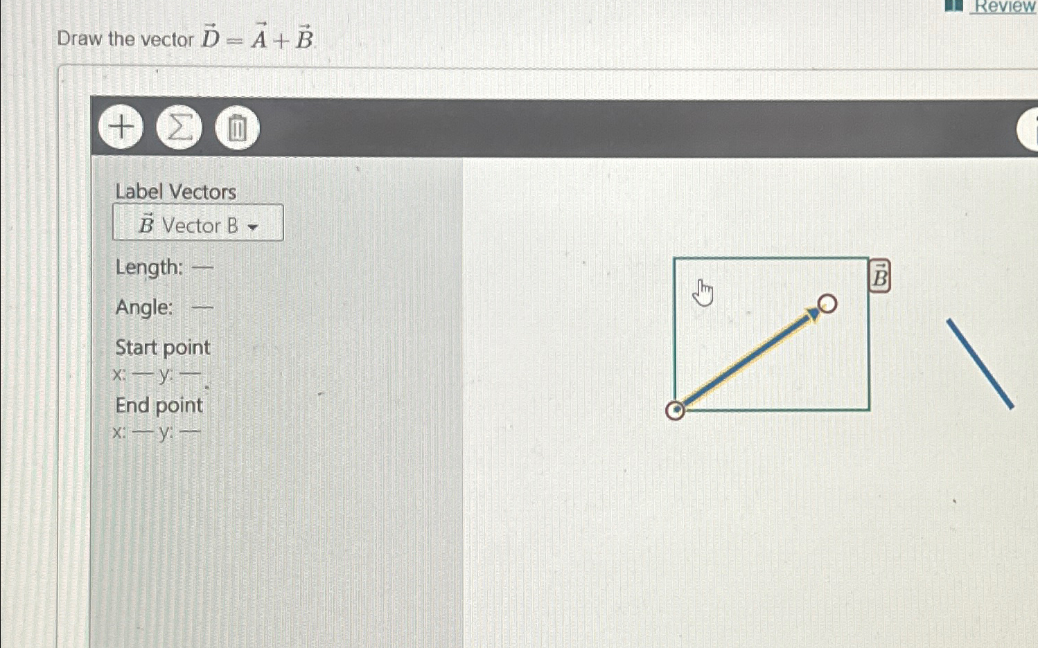 Draw the vector vec(D)=vec(A)+vec(B)Label | Chegg.com