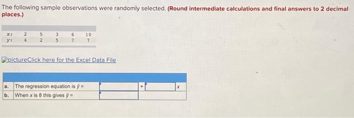 Solved The following sample observations were randomly | Chegg.com
