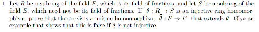Solved Let R ﻿be a subring of the field F, ﻿which is its | Chegg.com